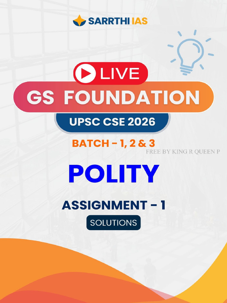 Polity Assignment 1 Solutions | PDF | Political Science | Legal Documents