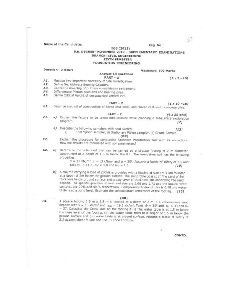 Foundation Engineering - 2 | PDF