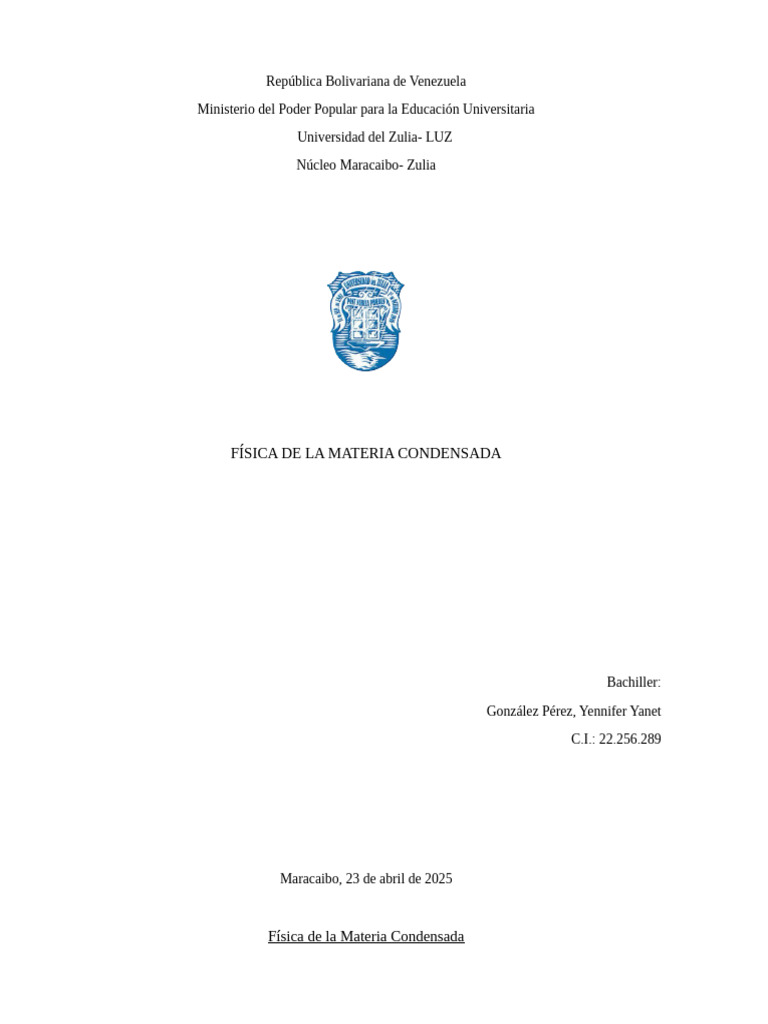Física de la Materia Condensada: Estructuras y Enlaces | PDF | Enlace ...