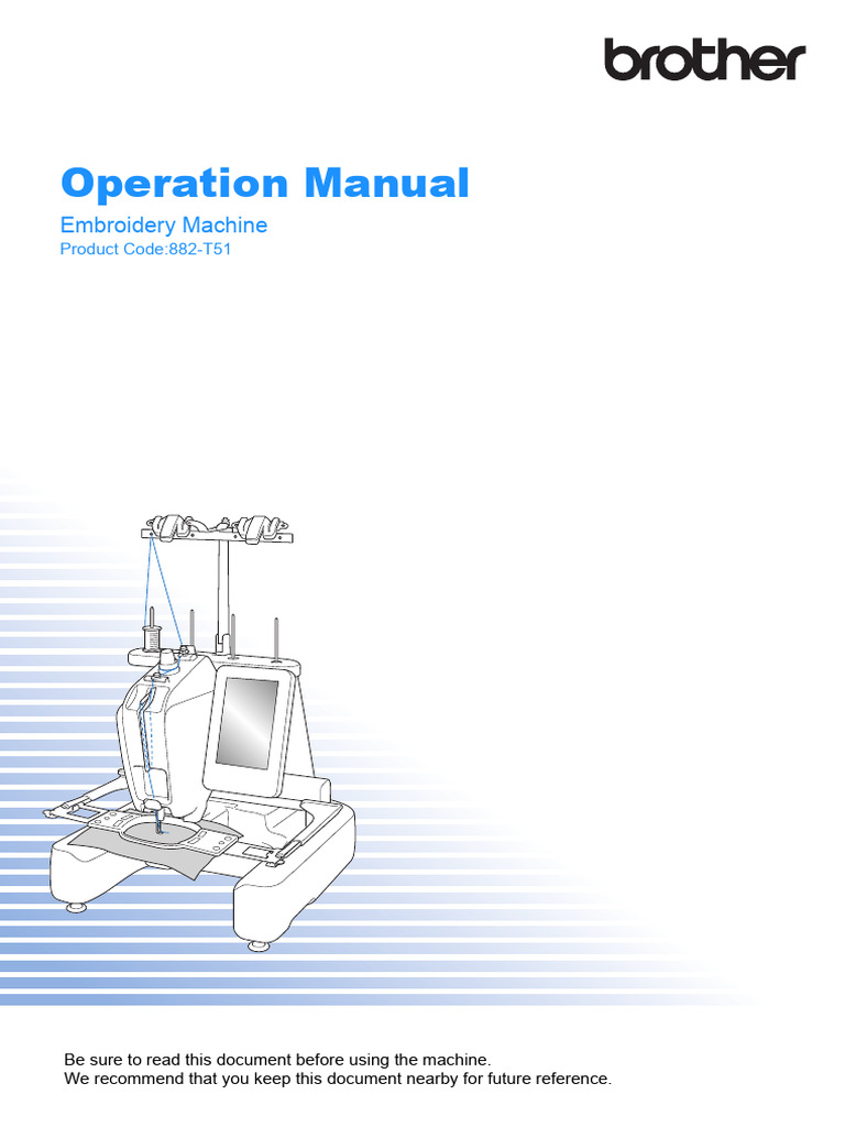 Brother VR Embroidery Machine Manual | PDF | Embroidery | Ac Power ...