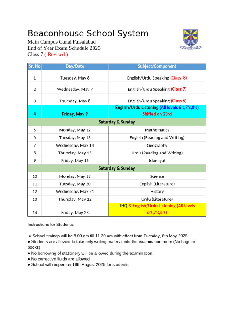 Beacon House Syllabus and Datasheet For Practice | PDF