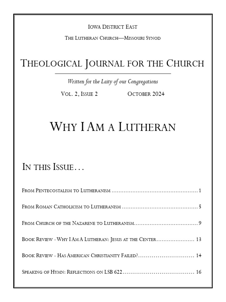 Why I Am a Lutheran: Faith Journey Insights | PDF | Pentecostalism ...