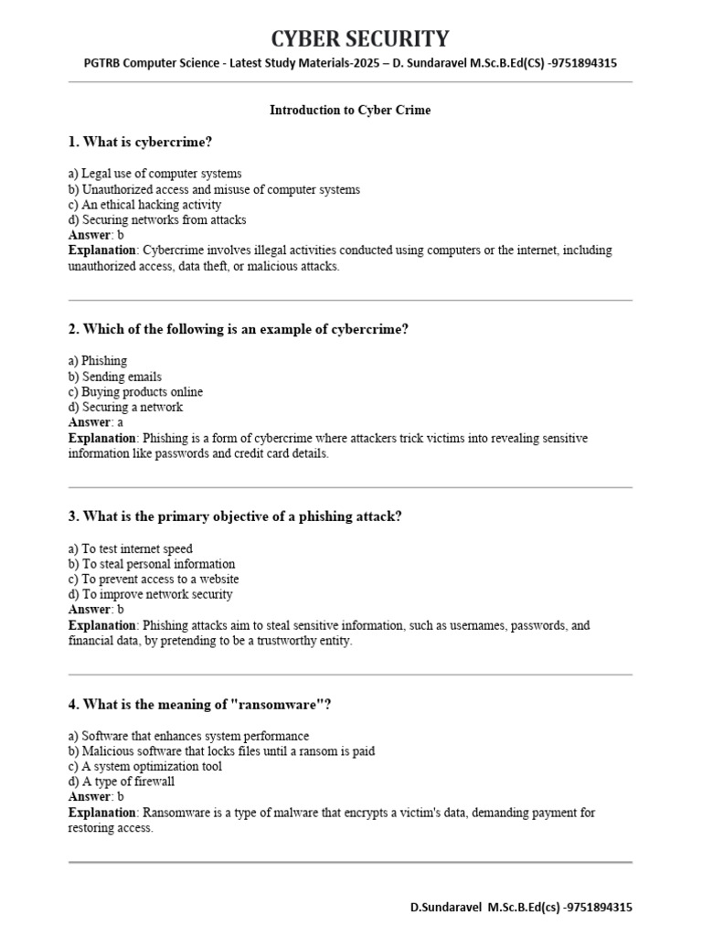Introduction To Cyber Crime | PDF | Malware | Cybercrime