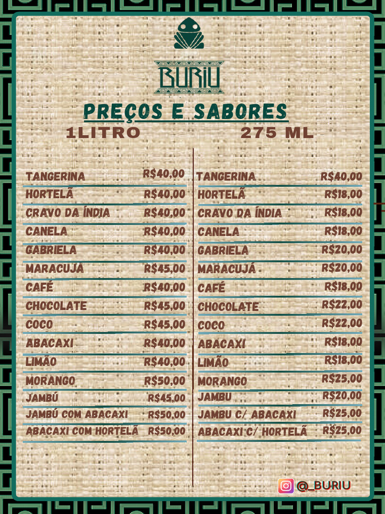Lista de Sabores y Precios | PDF