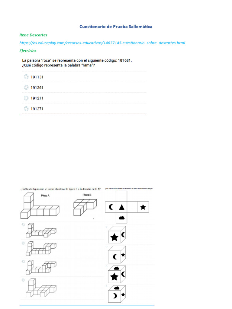 Cuestionario de Prueba | PDF