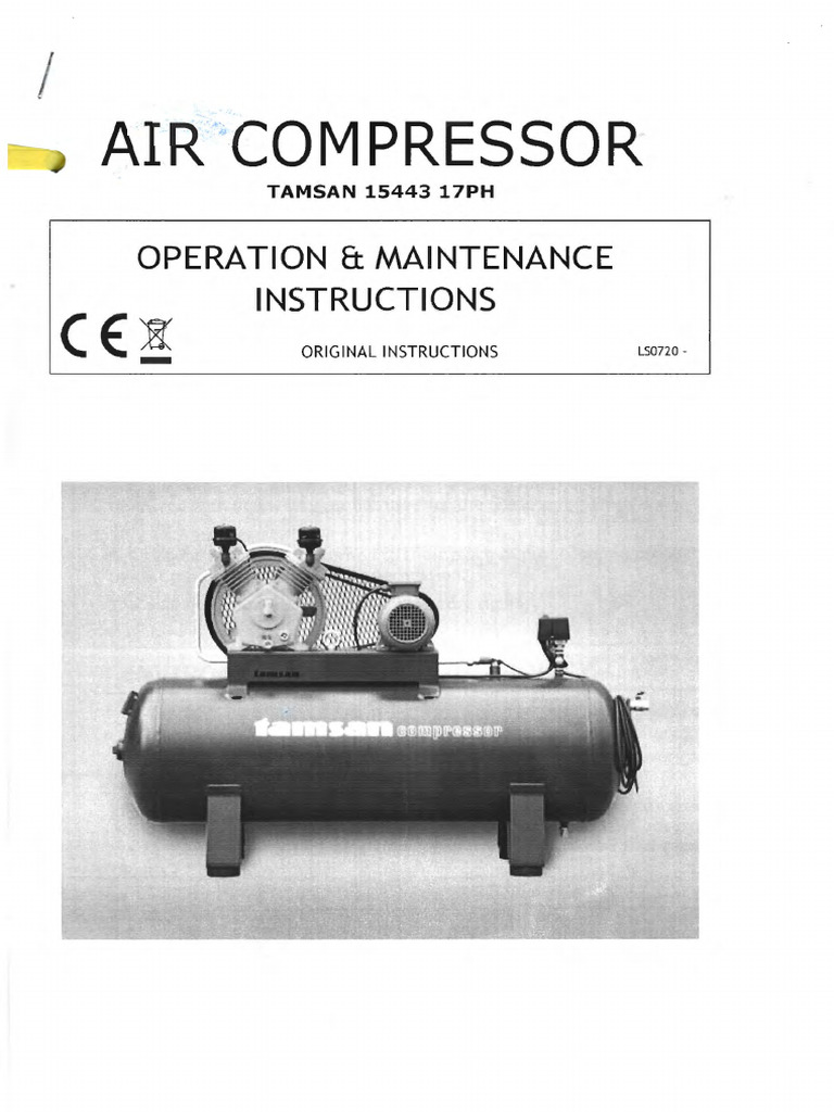 Tamsan 15443 17PH Compressor Manual | PDF | Valve | Pump