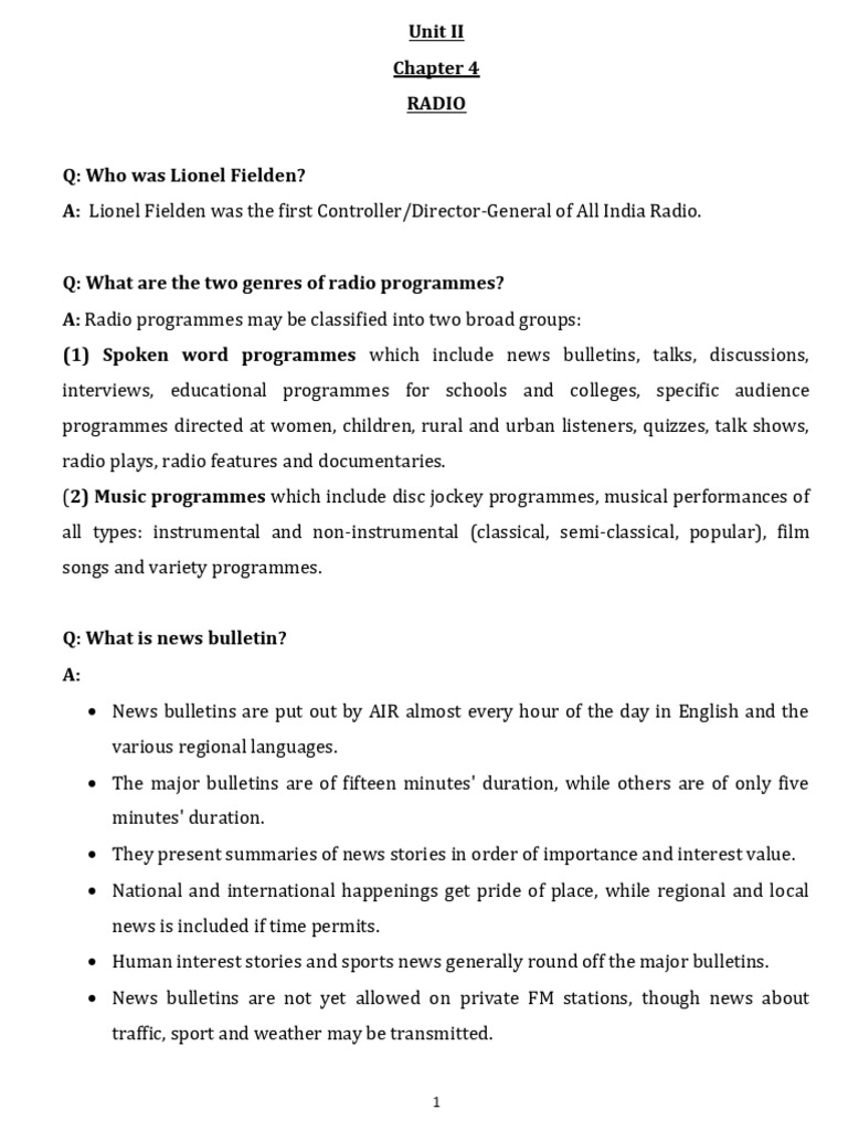 Radio Productionnotes | PDF | Sound | Radio