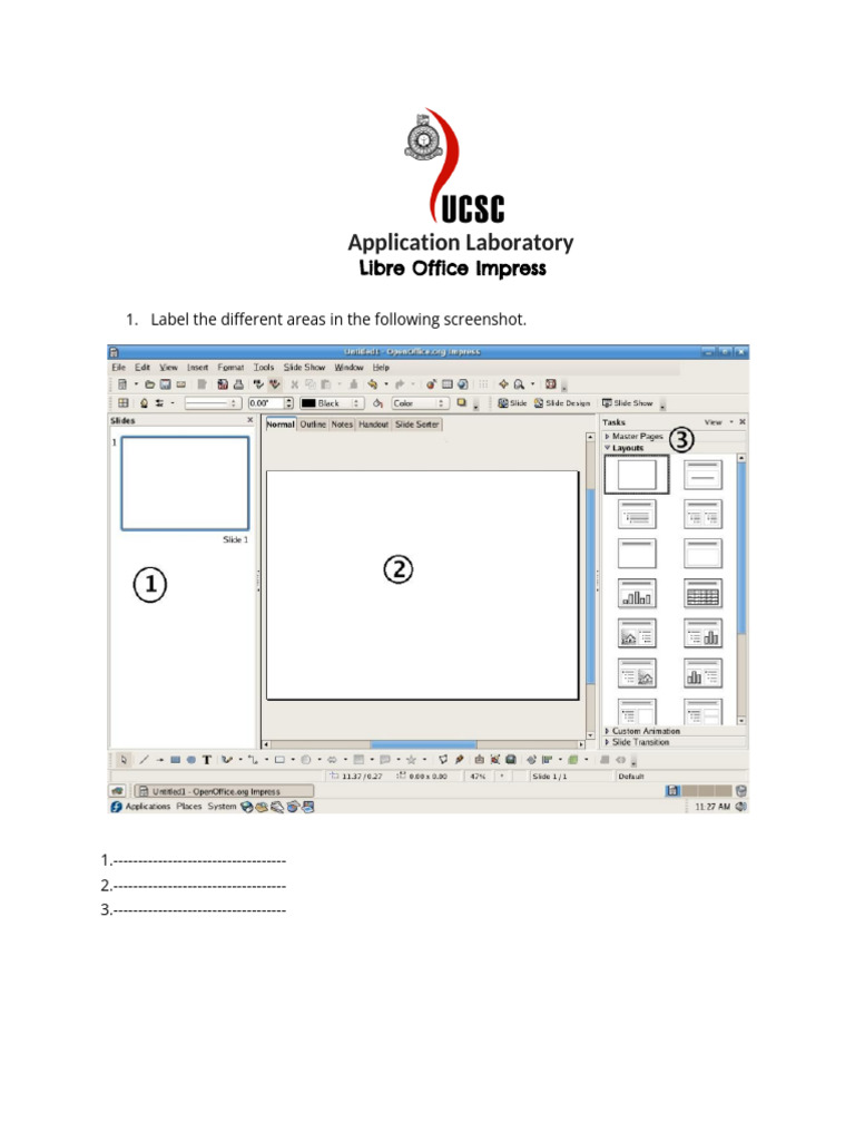 Practical Sheet 05 - Libre Office Impress Activity | PDF