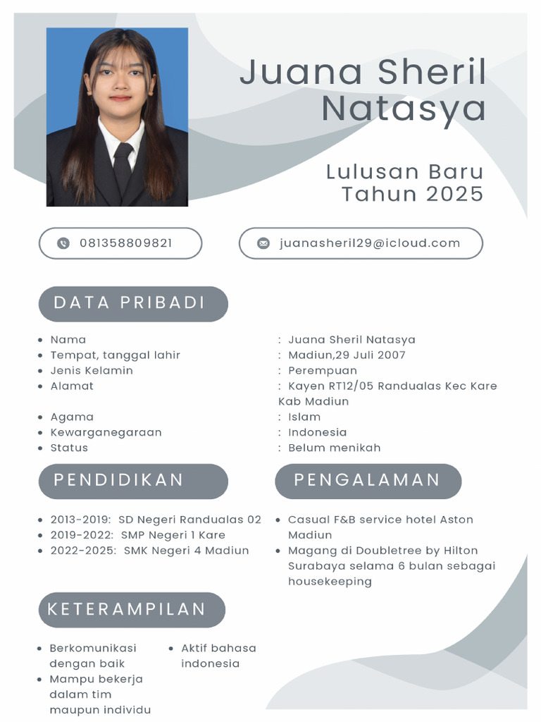 Juana Sheril Natasya - CV | PDF