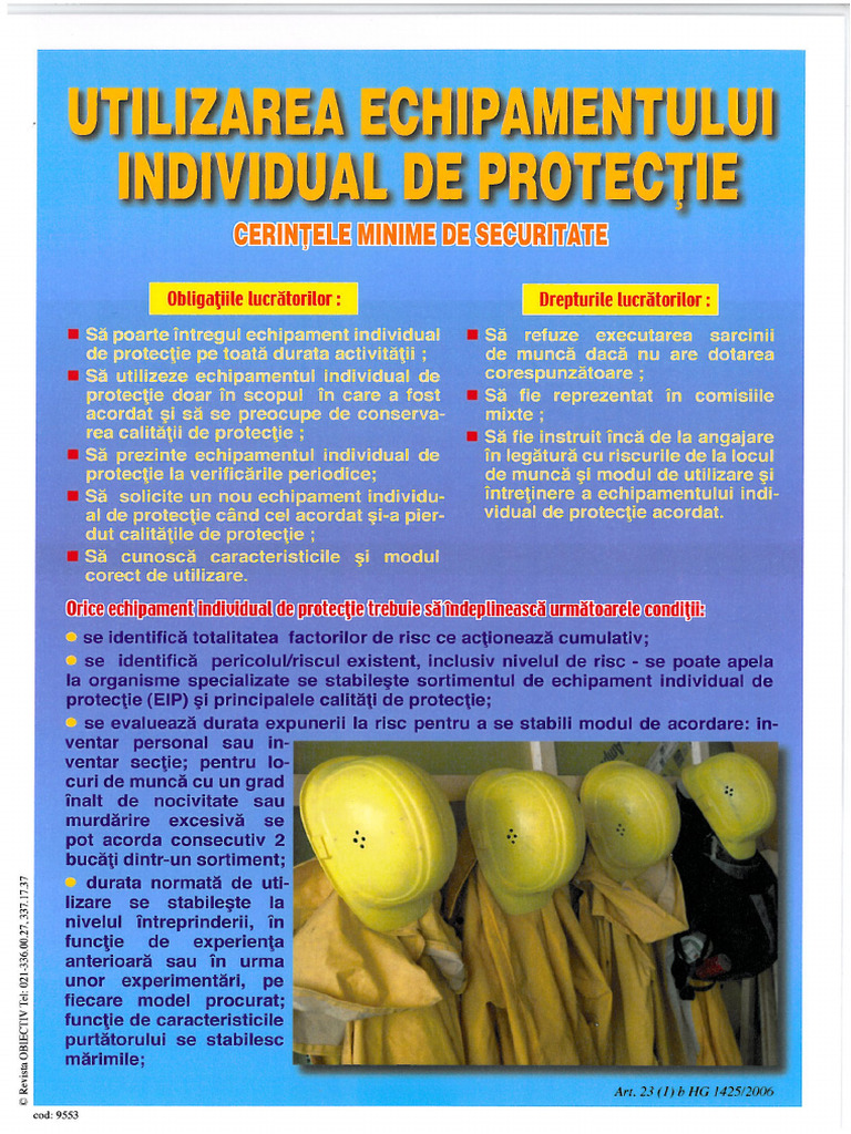 Afis A4 - Utilizare EIP 2 | PDF