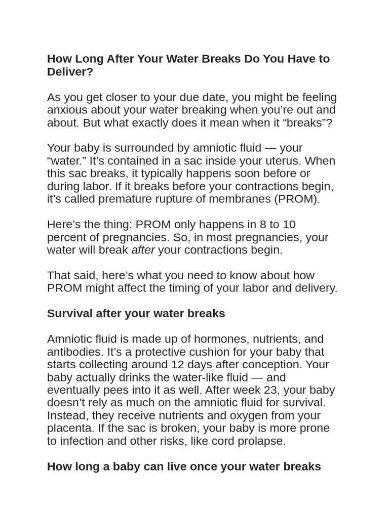 Amniotic Fluid and Rupture of Membranes | PDF