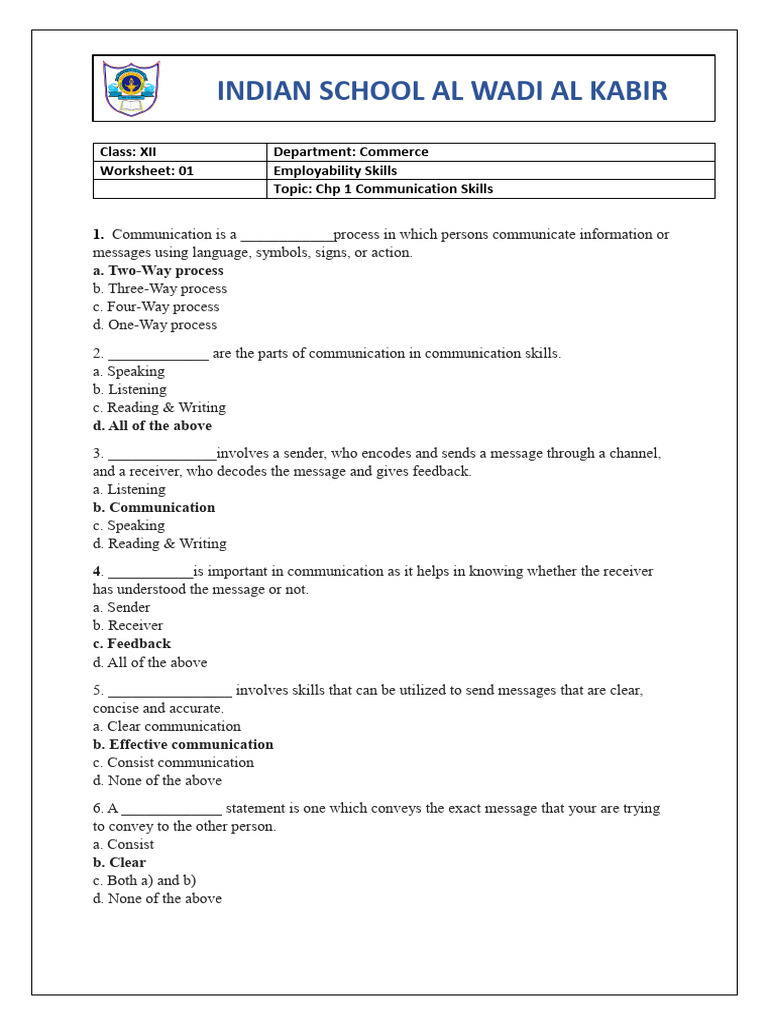 Unit 1-COMMUNICATION SKILLS | PDF | Communication | Human Communication
