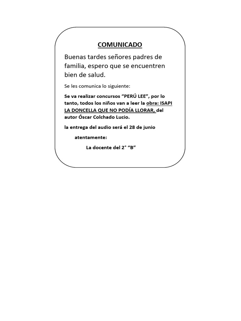 Comunicado | PDF