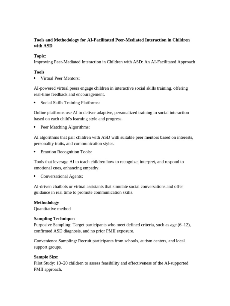 AI PMII Tools and Methodology Set | PDF | Autism | Artificial Intelligence