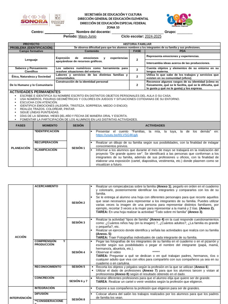 Planeacion Mayo | PDF | Las emociones