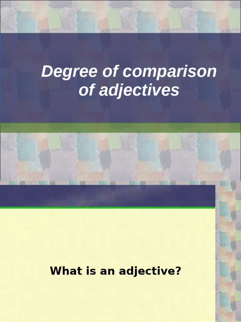Adjective Comparison Types Explained | PDF | Grammar | Linguistics