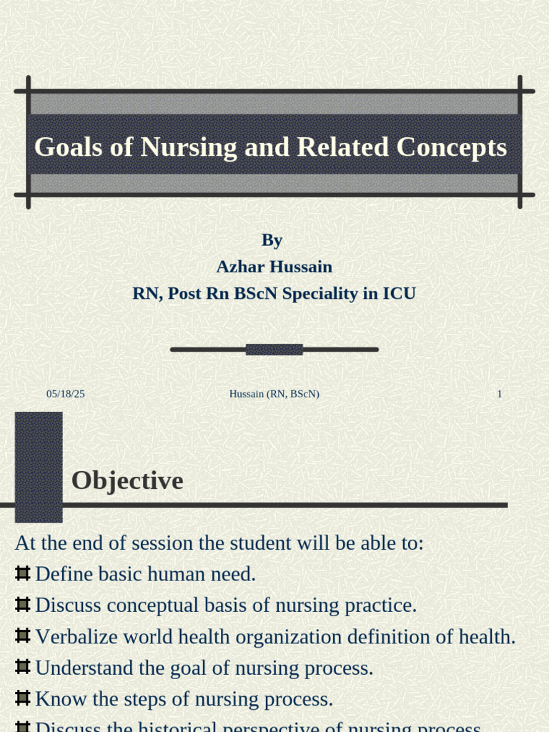 Nursing Goals and Concepts Overview | PDF | Nursing | Health Care
