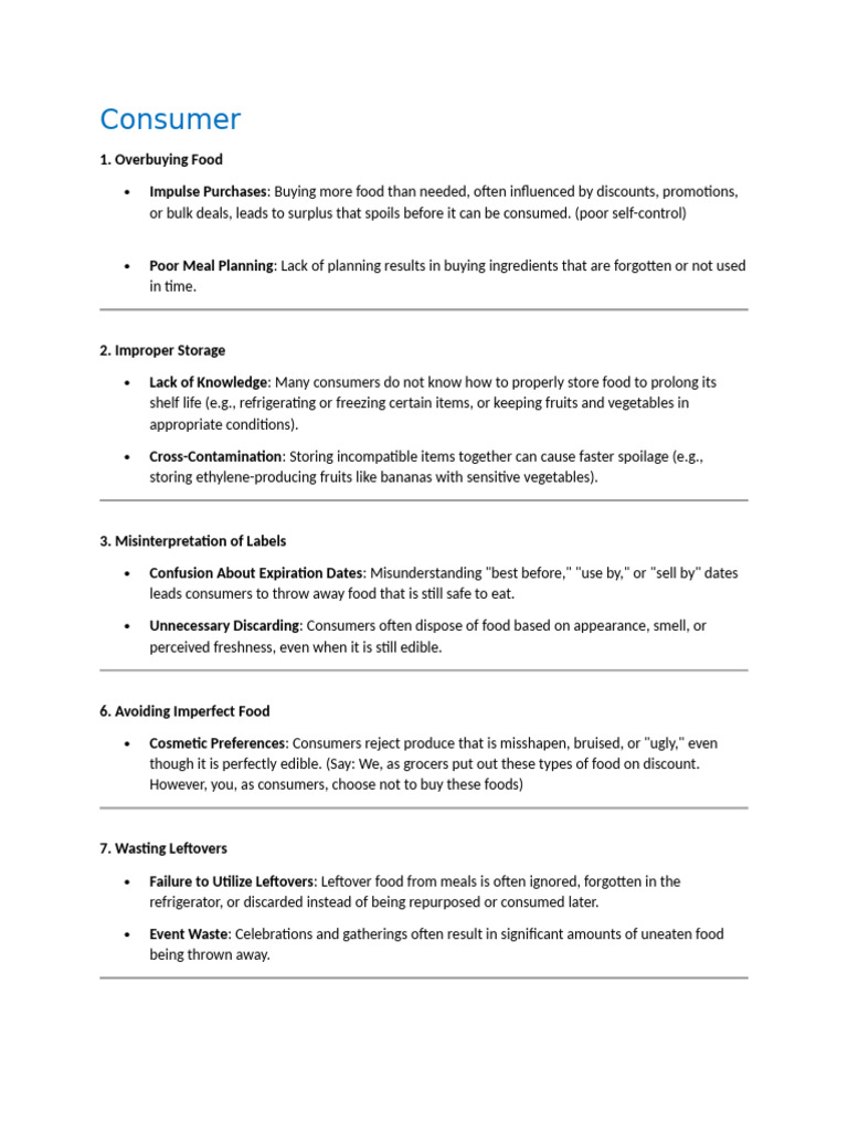 Conter Arguments For Food Wastage | PDF | Subsidy | Vegetables