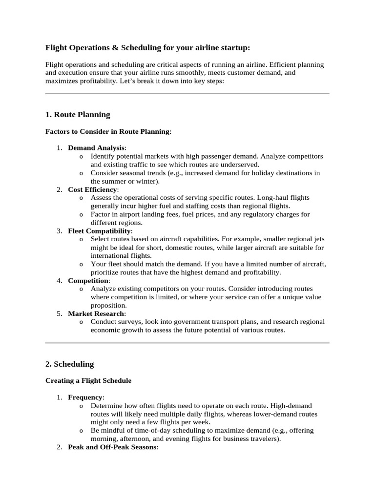 Airline Flight Ops & Crew Scheduling Guide | PDF | Air Traffic Control ...