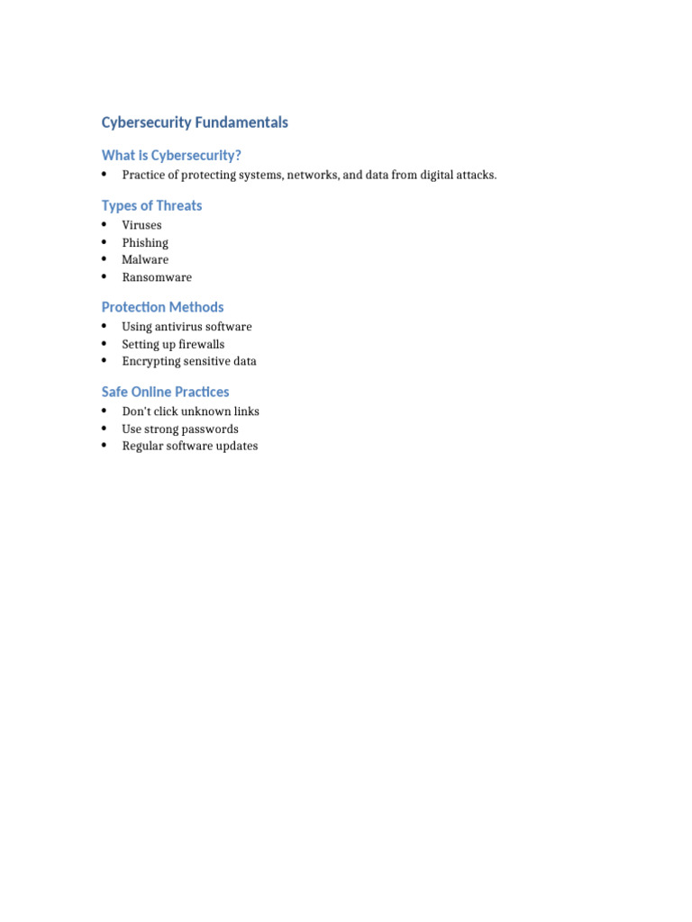 Cybersecurity Fundamentals | PDF