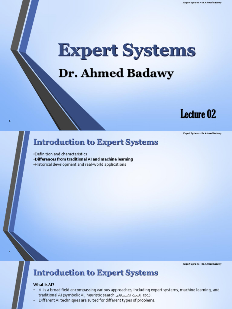 0.lectures 02 COMP432 Expert Systems | PDF | Artificial Intelligence | Intelligence (AI) & Semantics