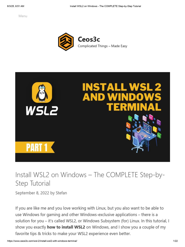 Install WSL2 on Windows: A Complete Guide | PDF | Microsoft Windows ...
