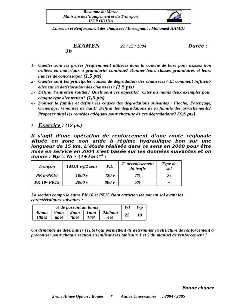 Entretien et Renforcement des Chaussées | PDF | Génie du bâtiment ...