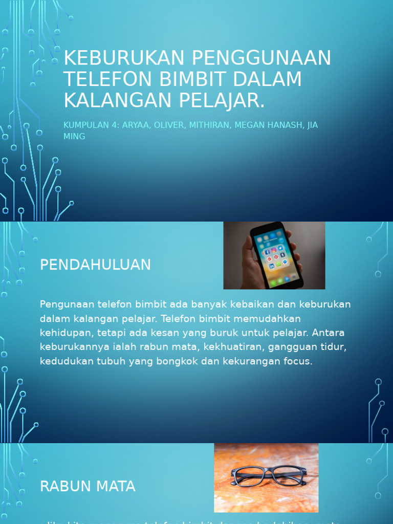 Keburukan Penggunaan Telefon Bimbit Dalam Kalangan Pelajar (Autosaved ...