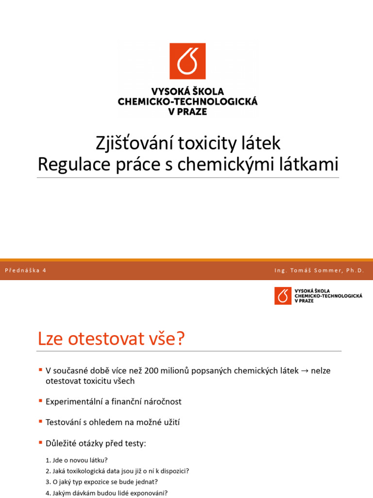 Toxikologie_4_zjiÅ¡Å¥ovÃ¡nÃ_ toxicity | PDF