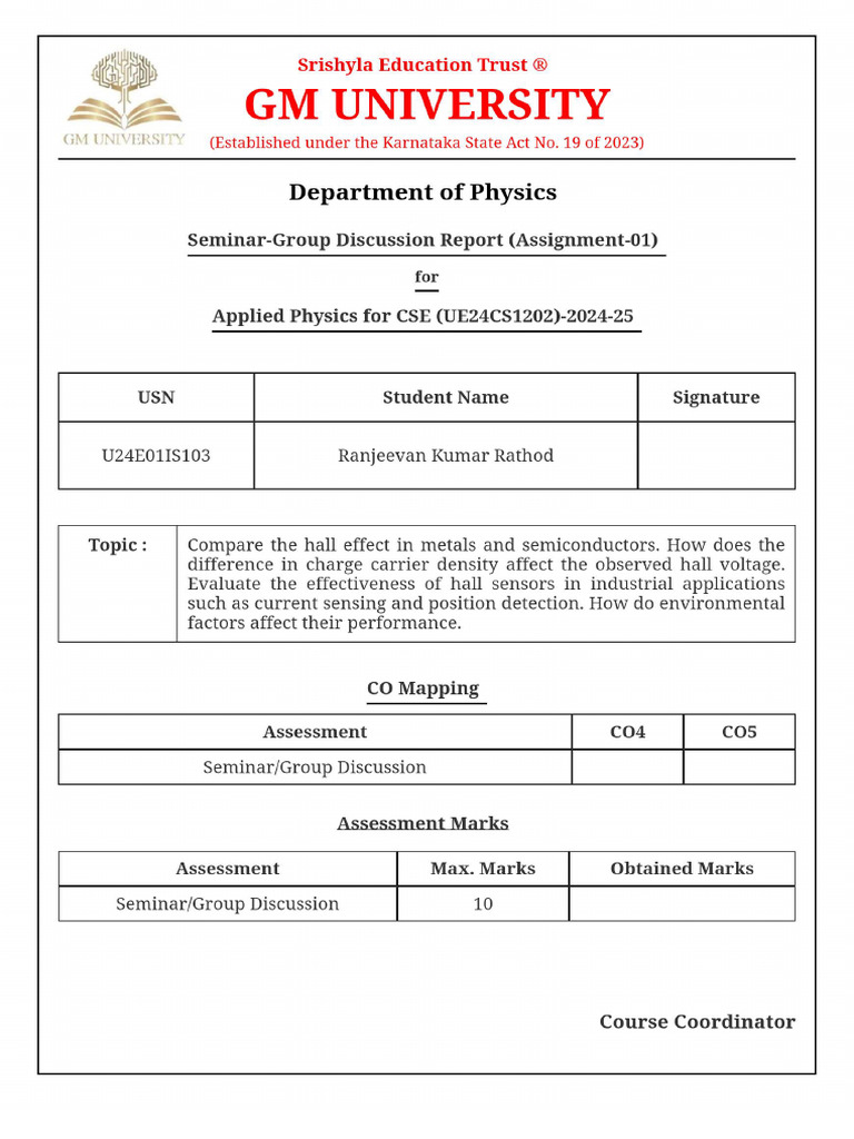 Assignment Front Page | PDF