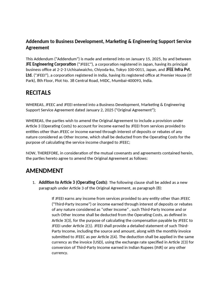 Addendum to Business Development | PDF | Economies