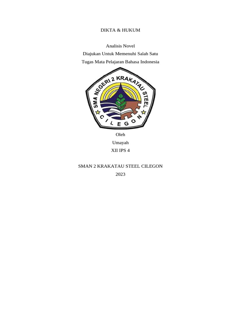 Analisis Novel Dikta & Hukum | PDF