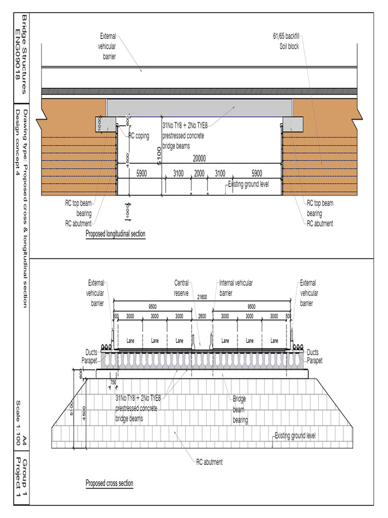Proposed Bridge Section Details | PDF | Structural Engineering ...