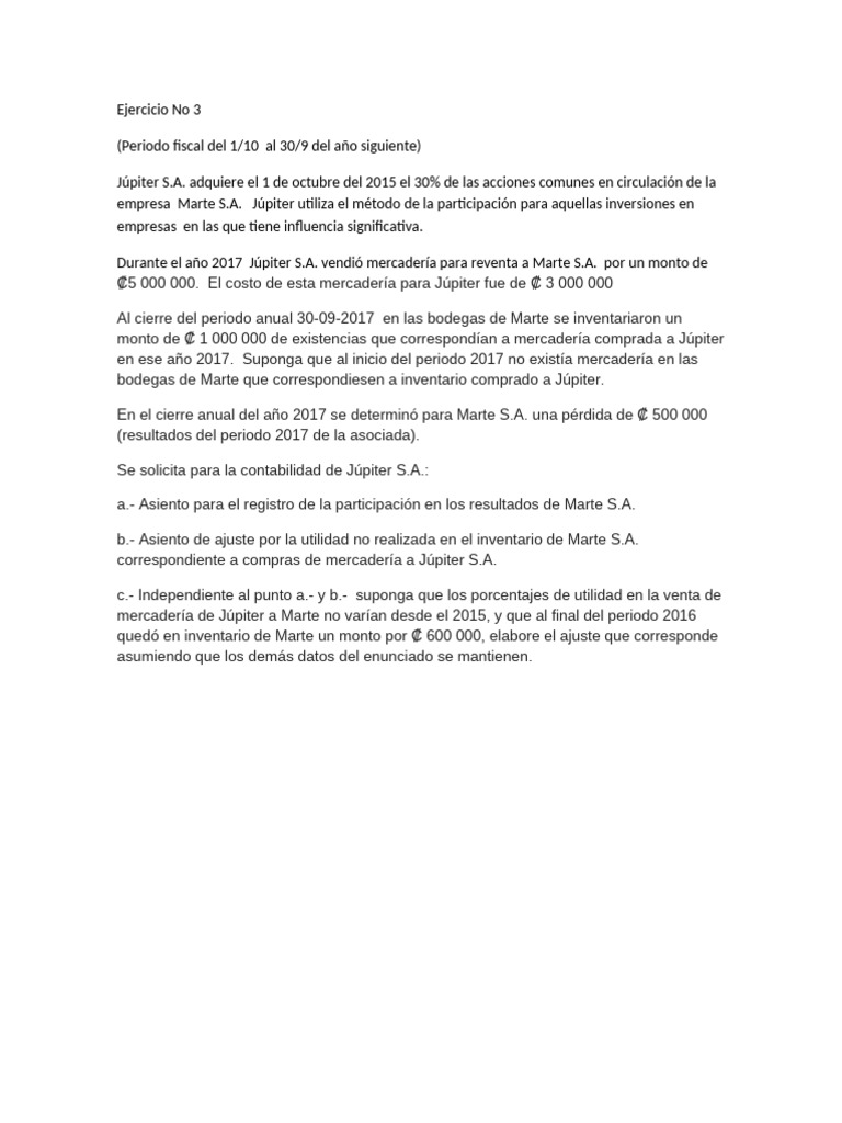Ejercicio No 3 Práctica Cap 4 y 5 | PDF