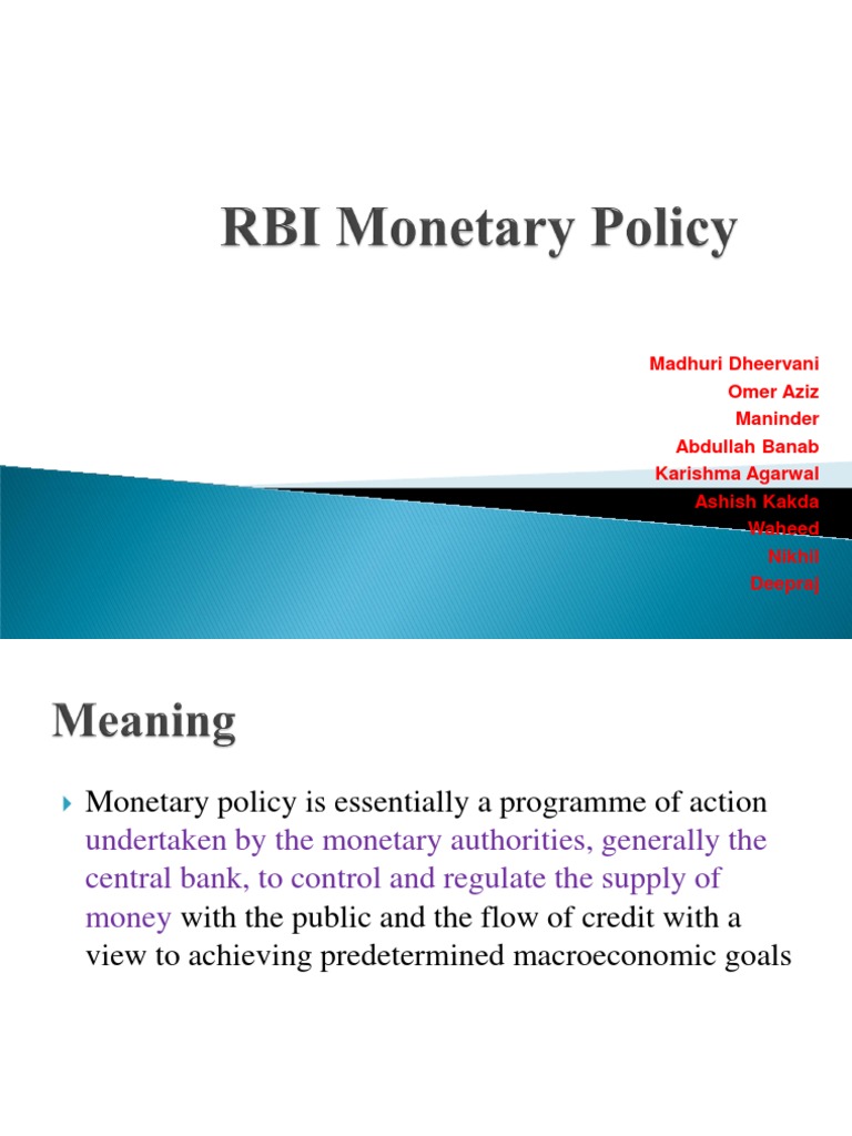 Overview of Monetary Policy Tools | PDF | Macroeconomics | Central Banks