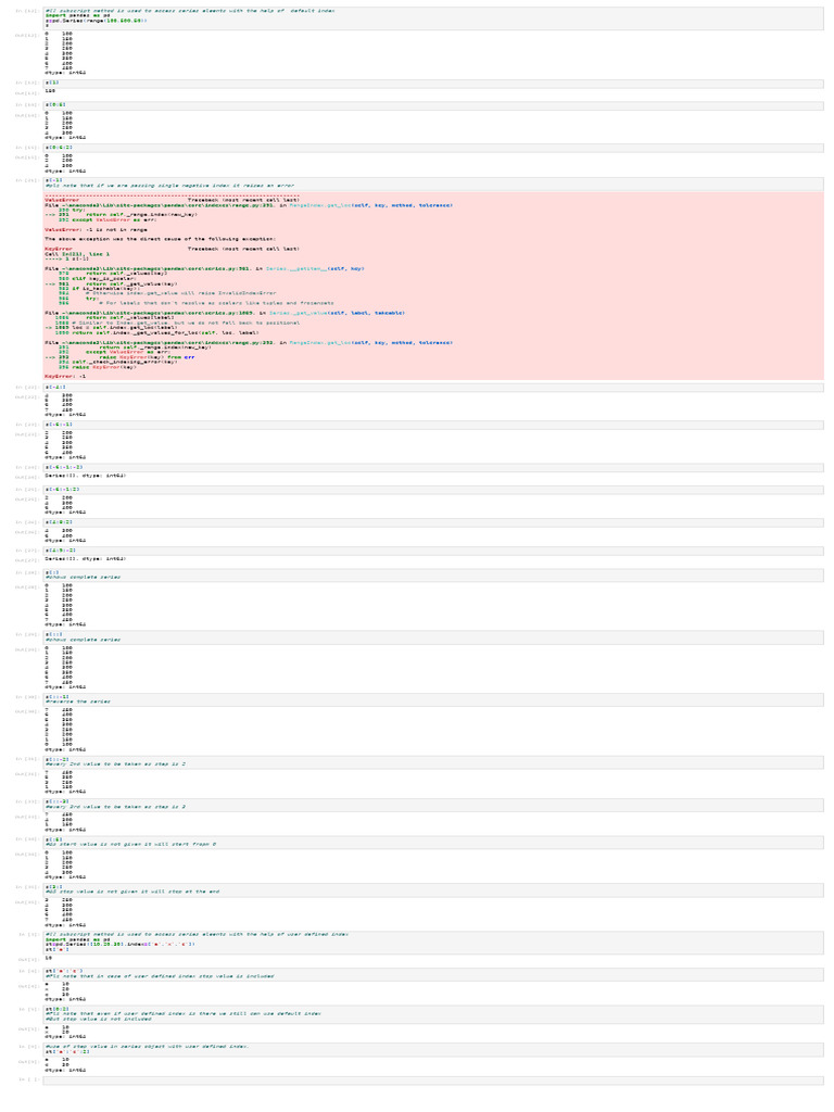 Series Subscript Method Accessing Elements | PDF | Computing | Computer Programming