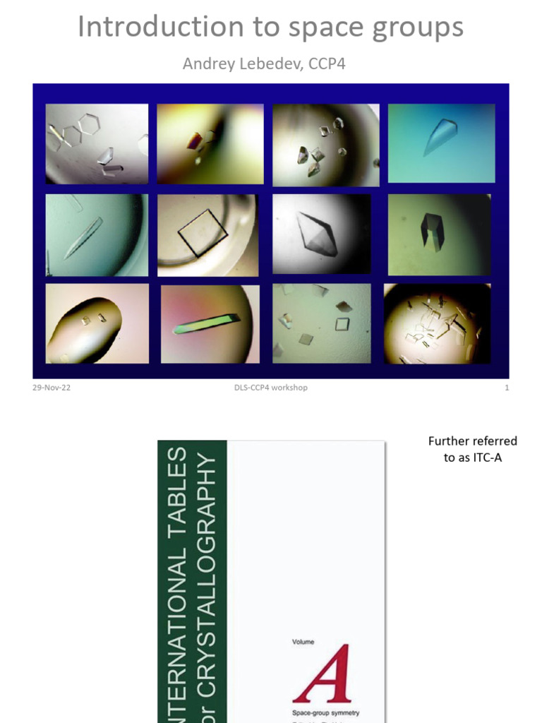 Introduction To Space Groups - Andrey Lebedev | PDF | Crystal Structure | Condensed Matter Physics