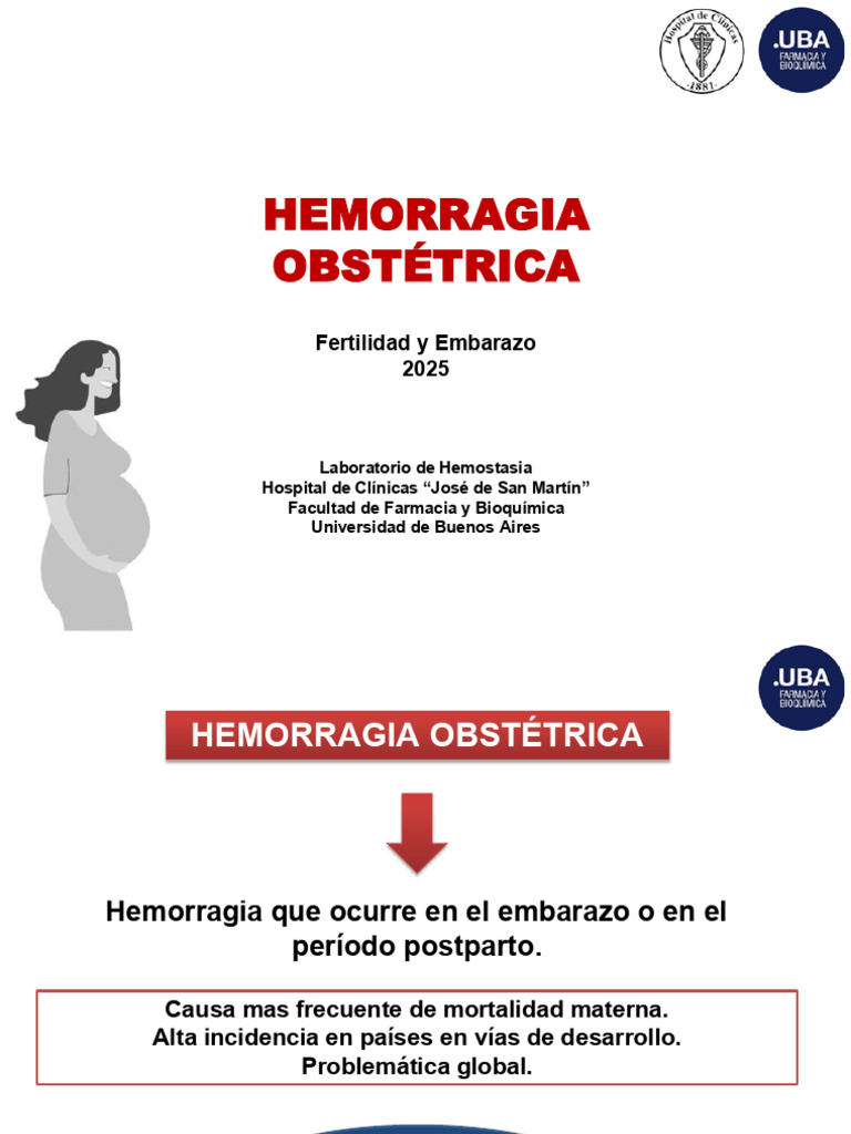 4 Hemorragia Obstetrica 2025 | PDF | Coagulación | Vertebrados