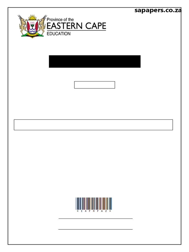 Afrfal p2 Gr11 QP Nov2018 | PDF