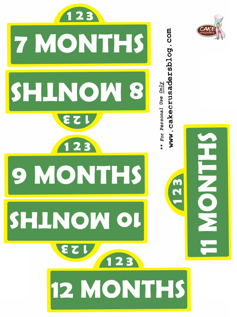 Sesame Street First Year Banner Newborn To 12 Months Page 2 | PDF