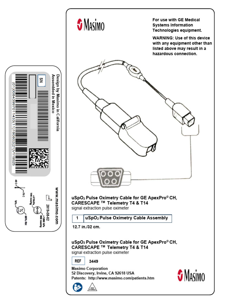 USp) 1 UDI Label Masimo | PDF