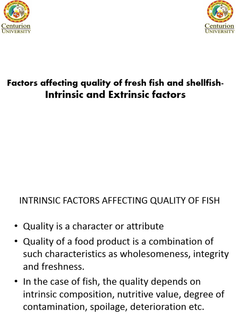 1.6 Factors Affecting Quality of Fresh Fish | PDF | Decomposition | Bacteria