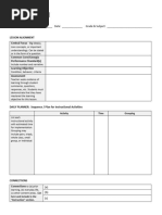 F-WIL Lesson Planning Template | PDF | Learning | Knowledge