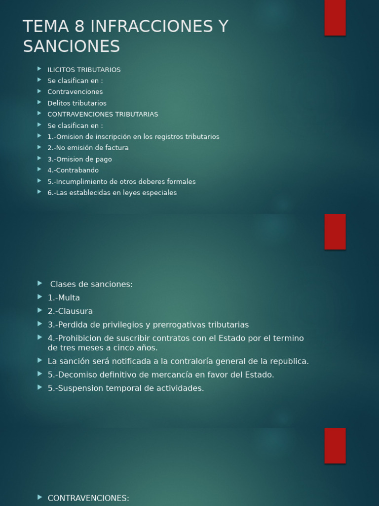 Tema 8 Infracciones y Sanciones Tributaria | PDF | aduana | Contrabando