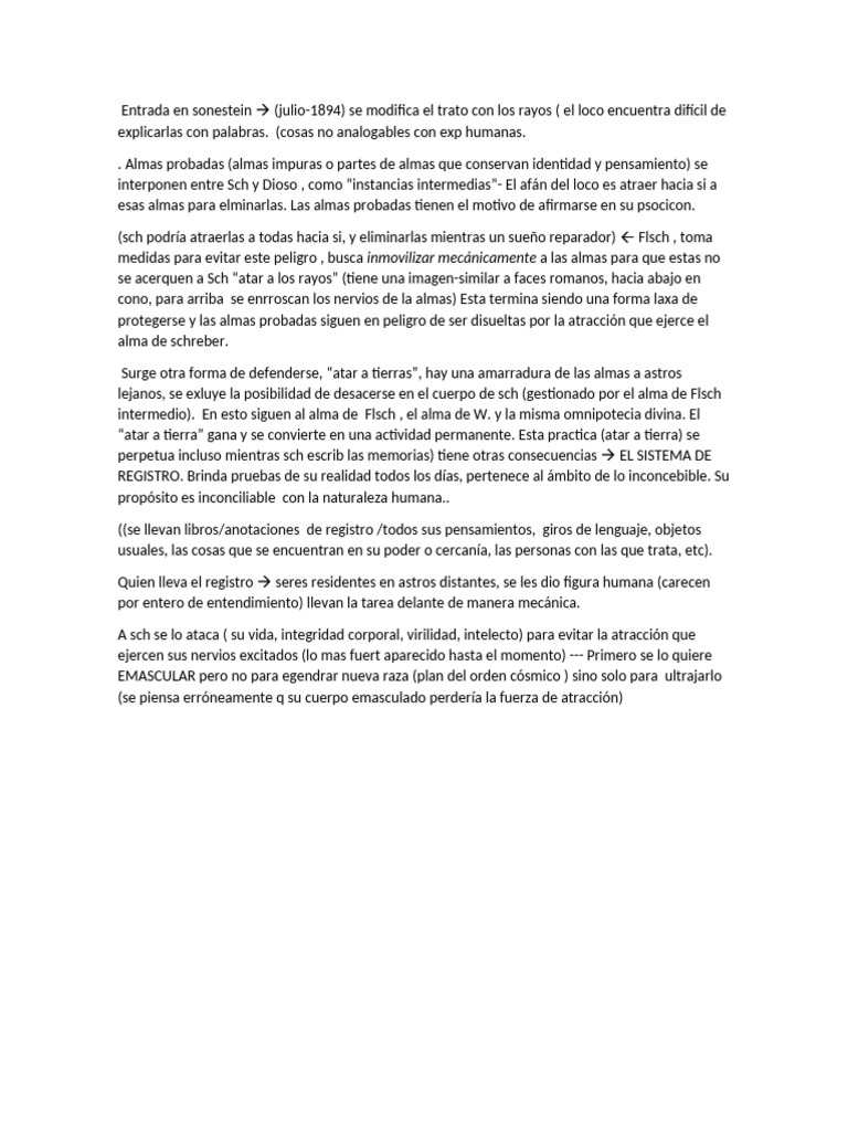 Schreber y El Sistema de Registro | PDF