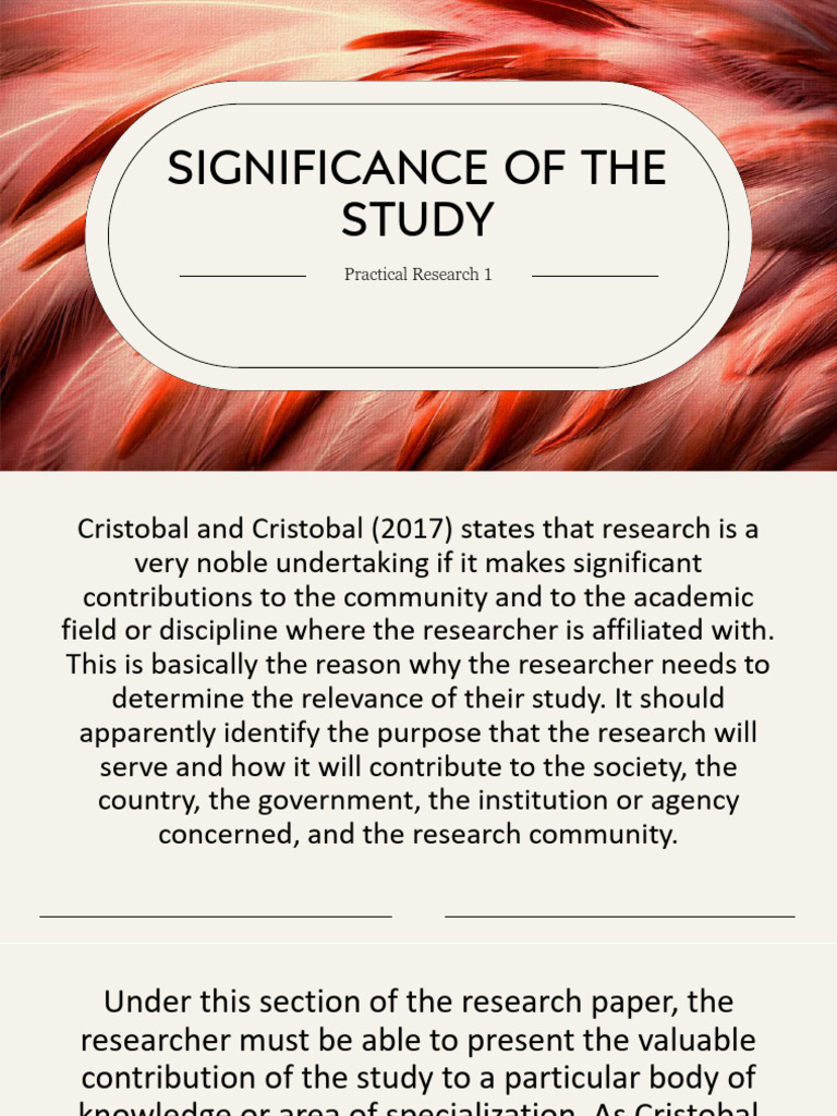 Significance of The Study | PDF