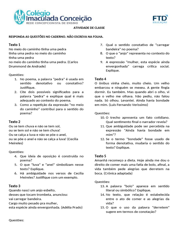 Atividade para Quem Terminou - Lit1 | PDF