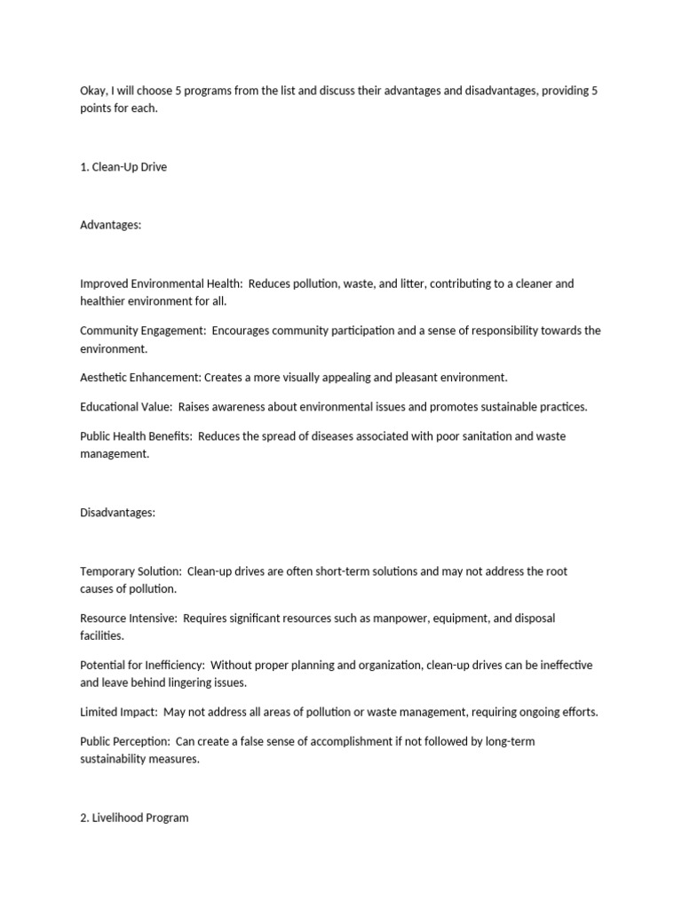 Advantages and Dis Advantage | PDF | Crime Prevention | Sustainability