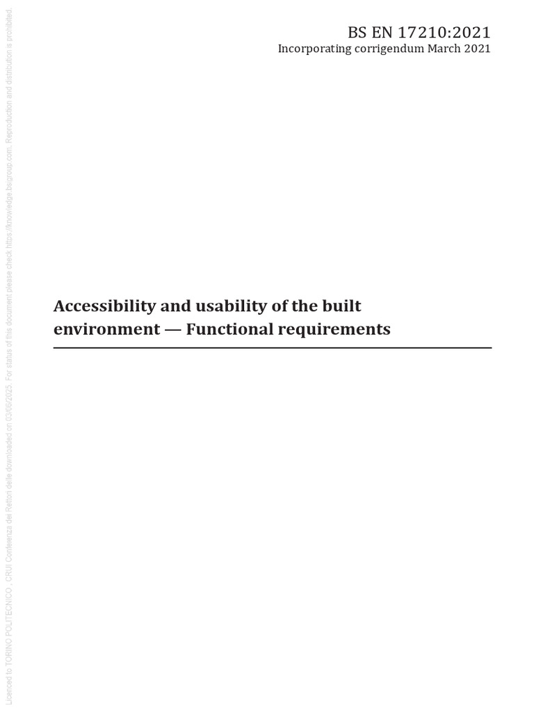 EN 17210:2021 Accessibility Standards | PDF | Accessibility | Elevator