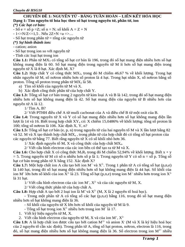 Bai Toan Nguyen Tu-BTH | PDF